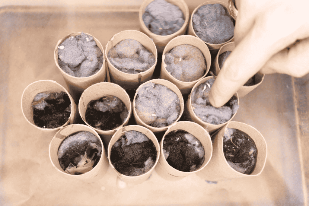 How to Make Fire Starter Lint Logs - Awaiting Acreage